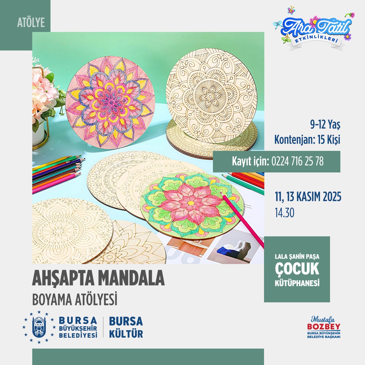 Ahşapta Mandala Boyama Atölyesi (Ara Tatil Etkinlikleri) | Kütüphaneler ...